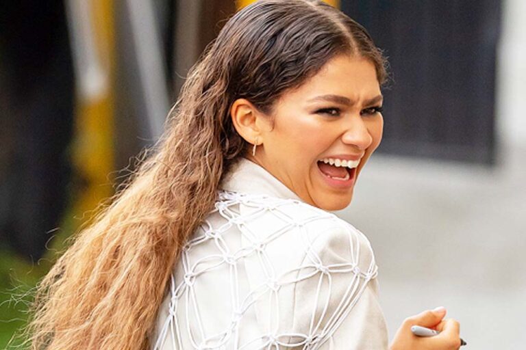 Zendaya Laughs After Falling Down & Tripping On Restaurant Step In ...
