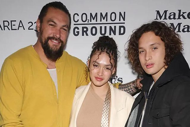 Jason Momoa Poses With Rarely Seen Kids Lola, 16, & Nakoa-Wolf, 15, at ...